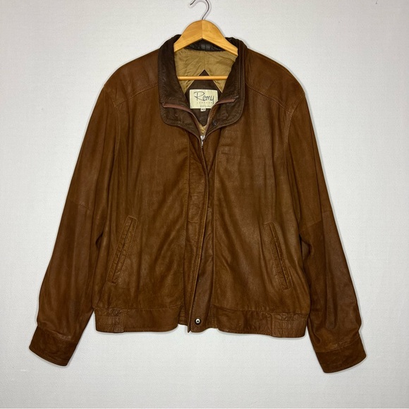 Remy Leather | Jackets & Coats | Vintage Remy Jacket Mens 42 Large ...